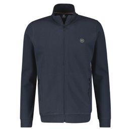 Strickjacke Lerros Gr. L, blau (classic navy) Herren Strickjacken mit Reißverschluss und Stehkragen