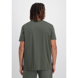 T-Shirt Alpha Industries "Alpha Industries Men - T-Shirts Patch T LF" Gr. XS, grün (schwarz olive), Herren, Shell: 100% Cotton, Shirts