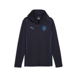 Trainingsjacke Puma "Manchester City Casuals Kapuzenjacke Herren" Gr. L, blau (new navy magic blue) Herren Jacken