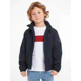 Blouson Tommy Hilfiger "ESSENTIAL PADDED JACKET" Gr. 16 (176), blau (desert sky), Jungen, Web, Obermaterial: 100% Polyamid. Futter: 100% Polyester, unifarben, Jacken, Kinder bis 16 Jahre, mit Reißverschluss, Stehkragen, Eingrifftaschewn