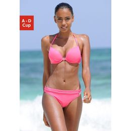 Push-Up-Bikini-Top Buffalo "Happy" Gr. 34, Cup B, rosa Damen Bikini-Oberteile in mehreren Trendfarben