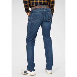 5-Pocket-Jeans Bugatti Gr. 40, Länge 32, blau (indigo) Herren Jeans Gürtelschlaufenbund mit Zip-fly