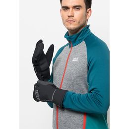 Fahrradhandschuhe Jack Wolfskin "MOROBBIA LOBSTER GLOVE" Gr. L, grau (grafit) Damen Handschuhe