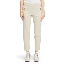 Stretch-Hose Betty Barclay "Betty Barclay Stretch-Hose mit elastischem Bund" Gr. 38, Normalgrößen, beige (powder sand), Damen, Obermaterial: 86% Polyester, 14% Elasthan., Hosen, Reißverschluss