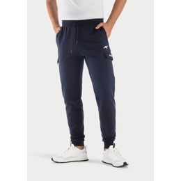 Sweathose Kangaroos "lange Jogginghose, mit Kordel, Relaxhose" Gr. 44/46 (S), N-Gr, blau (navy), Herren, angeraute Sweatware, Obermaterial: 60% Baumwolle, 40% Polyester, Hosen, leichte Sweat-Qualtität