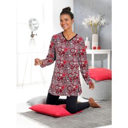 wäschepur Schlafanzug WÄSCHEPUR Gr. 36/38, bunt (schwarz, rot, bedruckt) Damen Homewear-Sets