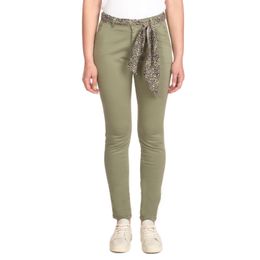 Chinohose Le Temps Des Cerises "DYLI 4" Gr. 25, US-Größen, grün (khaki) Damen Hosen aus Baumwollstretch