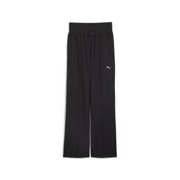 Trainingshose Puma "CLOUDSPUN HW WIDE LEG PANT" Gr. L, N-Gr, schwarz (Puma black) Damen Hosen