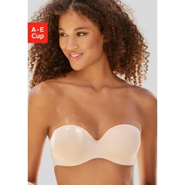 Multiway-BH Lascana Gr. 70, Cup A, beige (puder), Damen, Microtouch, Obermaterial: 60% Polyamid, 35% Polyester, 5% Elasthan, BHs, mit verschiedenen Tragevarianten