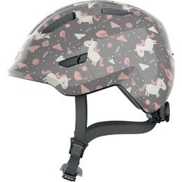 Kinderfahrradhelm Abus "SMILEY 3.0" Helme Gr. M Kopfumfang: 50 cm - 55 cm, grau (grey horse) Kinder