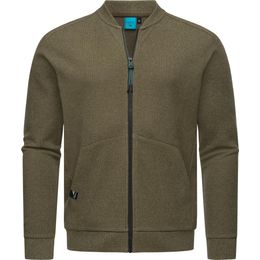 Sweatjacke Ragwear "Cruider" Gr. L (52), grün (olivgrün) Herren Sweatjacken lässige Strickjacke mit Bündchen