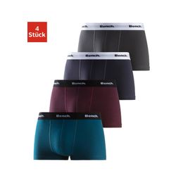 Hipster Bench. Gr. S, bunt (navy, bordeaux, petrol, anthrazit) Herren Unterhosen Boxershorts mit kontrastfarbenem Bund aus Baumwollmischung