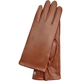 Lederhandschuhe Kessler "Keira" Gr. 7,5, braun Damen Handschuhe mit weichem Innenfutter