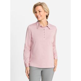 Langarm-Poloshirt CLASSIC "Shirt" Gr. 48, rosa (hellrosé) Damen Shirts