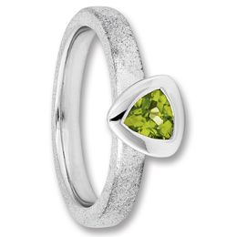 Silberring ONE ELEMENT "Peridot Ring aus 925 Silber" Fingerringe Gr. 52, Silber 925 (Sterlingsilber), silberfarben (silber) Damen Silber Schmuck