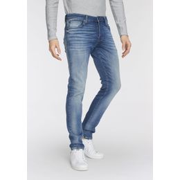 Jack & Jones Slim-fit-Jeans JACK & JONES "JJIGLENN JJICON JJ 50SPS NOOS" Gr. 31, Länge 32, blau (light, blue, used) Herren Jeans