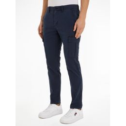 Cargohose Tommy Jeans "TJM AUSTIN LIGHTWEIGHT CARGO" Gr. 30, Länge 34, blau (dark night navy) Herren Hosen mit Logoprägung