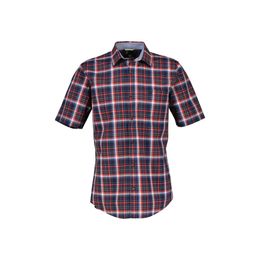 Kurzarmhemd Lerros "Lerros *Poplin Check*" Gr. 4XL, extraweit, rot (hibiscus red) Herren Hemden