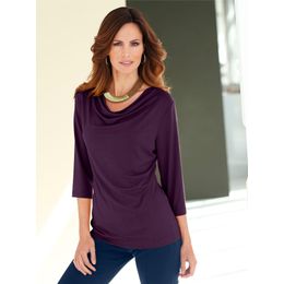 Wasserfallshirt Inspirationen "Shirt" Gr. 42, lila (beere) Damen Shirts