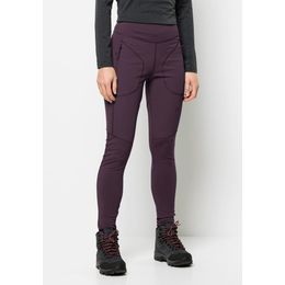 Funktionshose Jack Wolfskin "SALMASER TIGHTS W" Gr. S (36), Normalgrößen, lila (grapevine) Damen Hosen