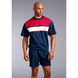 H.I.S. Shorty H.I.S Gr. 52/54, weiß (marine, rot, weiß) Herren Homewear-Sets mit breitem Streifen