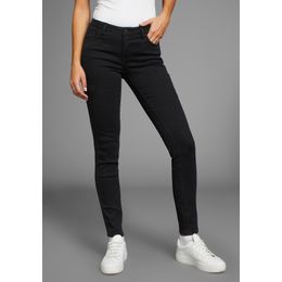 Skinny-fit-Jeans Arizona "Ultra-Stretch" Gr. 36, N-Gr, schwarz (black) Damen Jeans Mid Waist