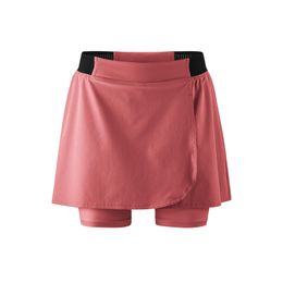 Radhose Gonso "LEVICO", Damen, Gr. 48, Normalgrößen, lila (mauve), 92% Polyester (Recycelt), 8% Elastan, Hosen, Damen Radrock mit Sitzpolster enganliegender Fahrradrock mit Innenhose