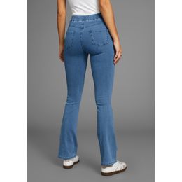 Jeansjeggings Arizona "360 Grad Elastisch" Gr. 36, N-Gr, blau (blue washed) Damen Jeans High Waist