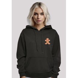 Kapuzenpullover F4NT4STIC "Weihnachten Lebkuchen Männchen", Damen, Gr. L, schwarz, Obermaterial: 65% Baumwolle, 35% Polyester, relaxed fit, Pullover Kapuzenpullover, Premium Qualität, Weihnachten, Geschenk