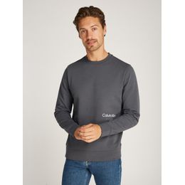 Sweatshirt Calvin Klein "OFF PLACEMENT LOGO SWEATSHIRT" Gr. XL, grau (iron gate) Herren Sweatshirts