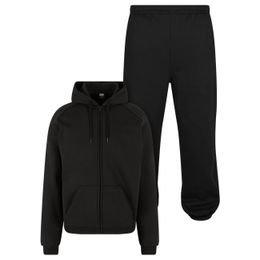 Trainingsanzug Urban Classics "Urban Classics Herren Blank Suit" Gr. L, schwarz Herren Sportanzüge