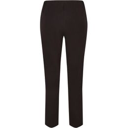 Schlupfhose KjBRAND "Schlupfhose Susie in Bi-Stretch, Kammgarnoptik" Gr. 26, K-Gr, schwarz Damen Hosen ideal für kräftige Oberschenkel