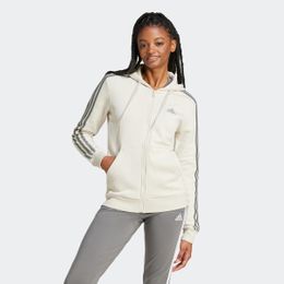 Kapuzensweatshirt adidas Sportswear "ESSENTIALS 3STREIFEN KAPUZENJACKE" Gr. L, silberfarben (aluminium) Damen Sweatshirts