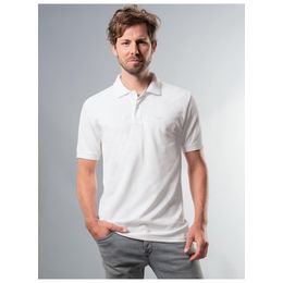 Poloshirt TRIGEMA "TRIGEMA DELUXE Piqué" Gr. L, weiß Herren Shirts