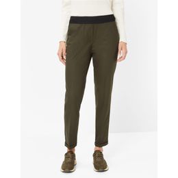 Caprihose Brax "Style MARON S" Gr. 34K (17), Kurzgrößen, grün (khaki) Damen Hosen