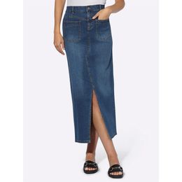 Jeansrock Heine Gr. 44, blau (blue, stone, washed) Damen Röcke Bestseller