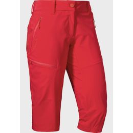 Schöffel 3/4-Hose SCHÖFFEL "Pants Caracas2", Damen, Gr. 38, Normalgrößen, rot (2003, rot), Oberstoff: 89% Nylon, 11% Elasthan, sportlich, Hosen