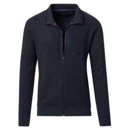 Sweatjacke Casamoda "Casamoda uni" Gr. L, blau (dunkelblau) Herren Sweatjacken