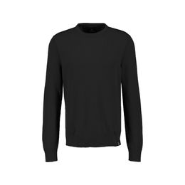 Strickpullover Lerros "Lerros Basic Strickpullover" Gr. L, schwarz (black) Herren Pullover