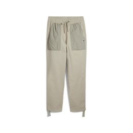 Sporthose Puma "DOWNTOWN Parachute-Hose Herren", Herren, Gr. L, Normalgrößen, beige (desert dust beige), Obermaterial: 98% Baumwolle, 2% Elasthan; Rücktaschenbeutel: 2% Elasthan, 98% Baumwolle, unifarben, relaxed fit, Hosen