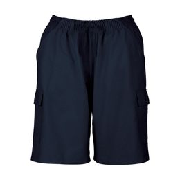 Jerseyhose TRIGEMA "TRIGEMA Cargo-Bermuda aus 100% Baumwolle" Gr. L, US-Größen, blau (navy) Herren Hosen