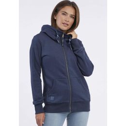 Kapuzensweatjacke Ragwear "NESKA ZIP COMFY CORE" Gr. S (36), blau (navy) Damen Sweatjacken von innen weich angeraute Sweatware