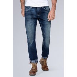 Regular-fit-Jeans CAMP DAVID Gr. 30, Länge 32, blau Herren Jeans mit Kontrast-Riegel