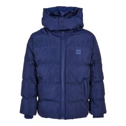 Winterjacke Urban Classics "Urban Classics Herren Boys Hooded Puffer Jacket" Gr. 110/116, blau (spaceblue) Jungen Jacken Steppjacke