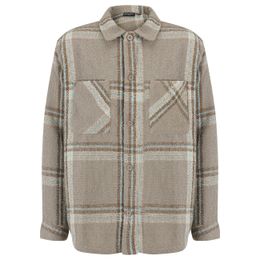 Kurzarmshirt Sean John "Sean John Herren JM231-006-02 SJ Script Logo Bouclé Overshirt" Gr. L, blau (sand, light blue) Herren Shirts