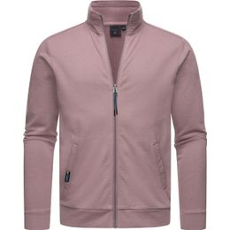 Kapuzensweatjacke Ragwear "Miet" Gr. 4XL (60), lila (mauve) Herren Sweatjacken coole Basic Sweatjacke