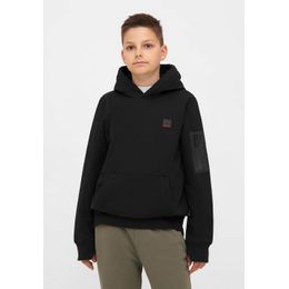 Kapuzensweatshirt Bench. "RUDYARD_B" Gr. 176, schwarz, Jungen, Sweatware, Obermaterial: 60% Baumwolle, 40% Polyester, unifarben, Sweatshirts