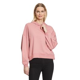 Sweatshirt Betty Barclay "Betty Barclay Sweatpullover mit Kapuze", Damen, Gr. L, rosa (altrosa), Steppware, Obermaterial: 100% Baumwolle., sportlich, lässig geschnitten normal, Langarm, Sweatshirts, Druck