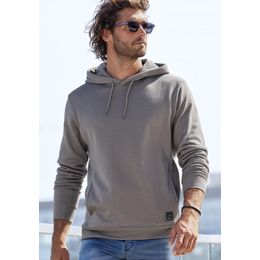 Hoodie John Devin, Herren, Gr. L (52/54), grau, angeraute Sweatware, Obermaterial: 60% Baumwolle, 40% Polyester, unifarben, casual, regular fit, Rundhals, Langarm angesetztes Bündchen, Sweatshirts, Langarm, Sweatshirt mit Rundhals und Kapuze, Baumwollmischung