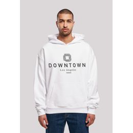 Kapuzenpullover F4NT4STIC "Downtown LA OVERSIZE HOODIE" Gr. L, weiß Herren Pullover Print